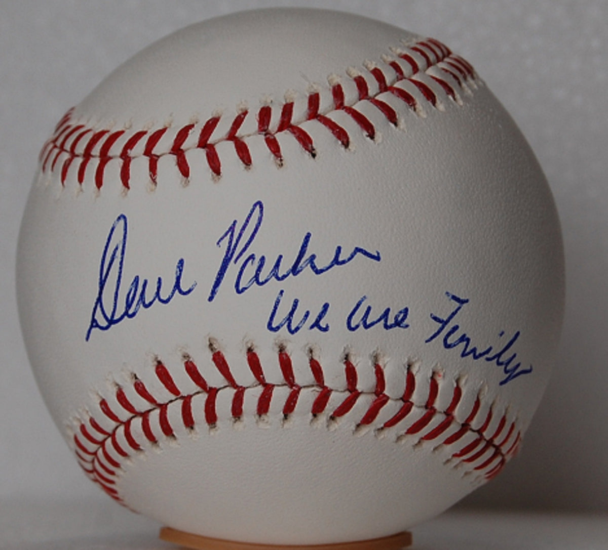Dave Parker Pittsburgh Pirates Autographed OMLB Inscribed "We Are Fami ...